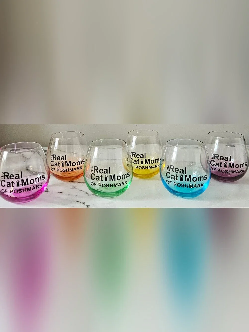 Hand Crafted | Dining | The Real Cat Moms Of Poshmark Stemless Glass ...